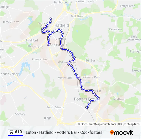610 Route: Schedules, Stops & Maps - Hatfield Business Park (Updated)
