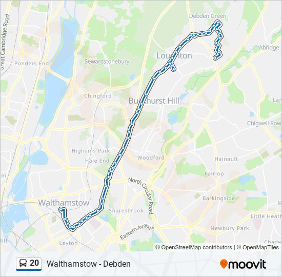 20 Route: Schedules, Stops & Maps - Debden (Updated)