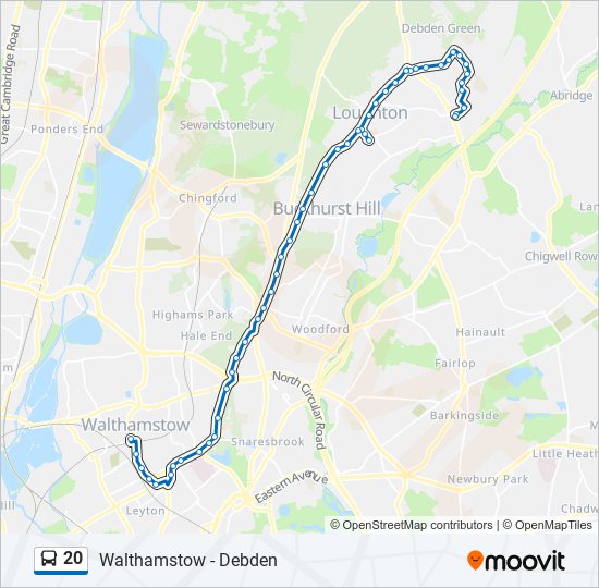 20 Route: Schedules, Stops & Maps - Walthamstow (Updated)