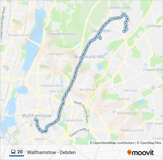 20 Route: Schedules, Stops & Maps - Walthamstow (Updated)