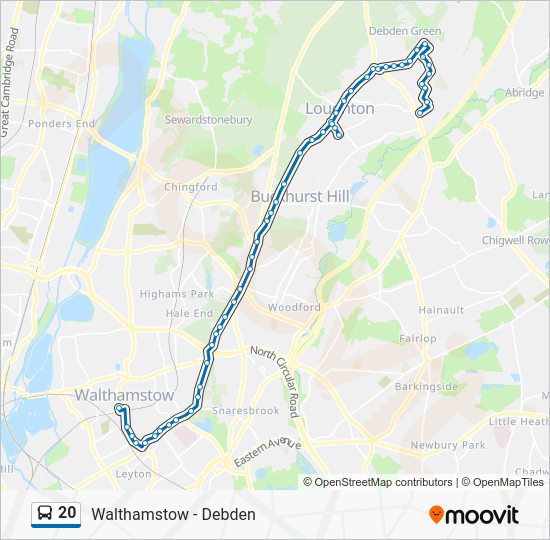 20 Route: Schedules, Stops & Maps - Debden (Updated)