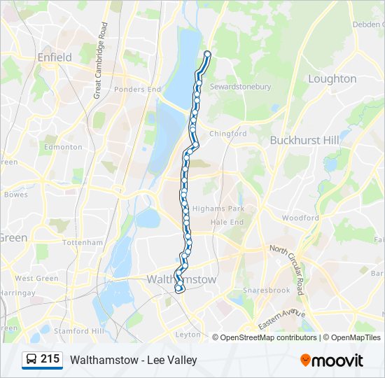 215 Route: Schedules, Stops & Maps - Walthamstow (Updated)