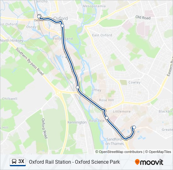 3x Route: Schedules, Stops & Maps - Oxford Science Park (Updated)