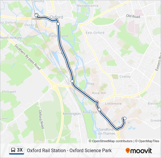 3X Route: Schedules, Stops & Maps - Oxford Science Park (Updated)