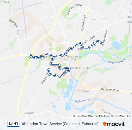 41 Route: Schedules, Stops & Maps - Abingdon (Updated)