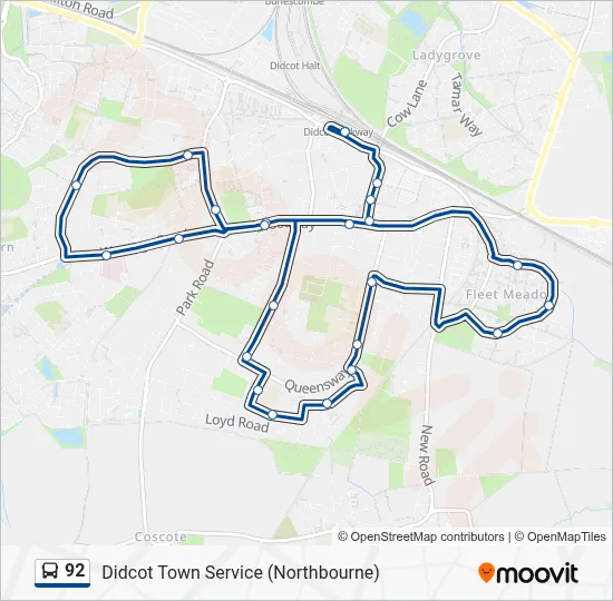 92 Route: Schedules, Stops & Maps - Didcot (Updated)