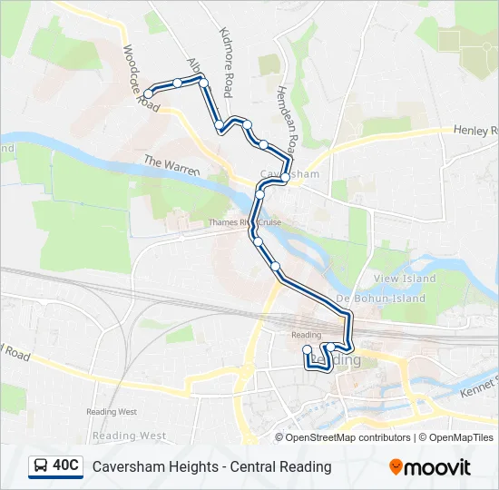 40C Route: Schedules, Stops & Maps - Reading Town Centre (Updated)