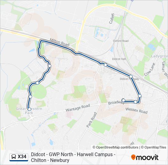 X34 Route: Schedules, Stops & Maps - Great Western Park (Updated)