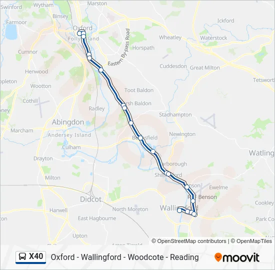 X40 Route: Schedules, Stops & Maps - Wallingford (Updated)