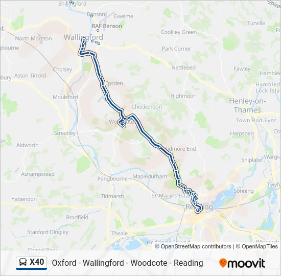 X40 Route: Schedules, Stops & Maps - Reading Town Centre (Updated)