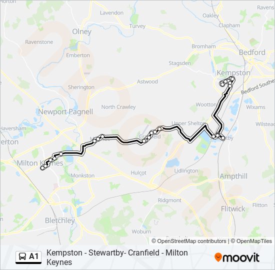 a1 Route: Schedules, Stops & Maps - Central Milton Keynes (Updated)