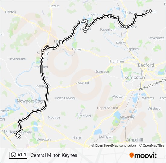 VL4 Route: Schedules, Stops & Maps - Central Milton Keynes (Updated)