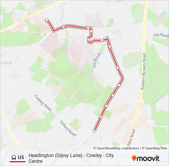 u5 Route: Schedules, Stops & Maps - Cowley (Updated)