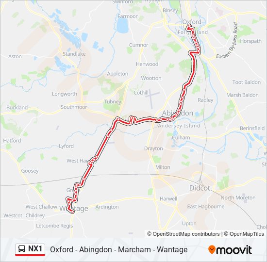 nx1 Route: Schedules, Stops & Maps - Oxford City Centre (Updated)