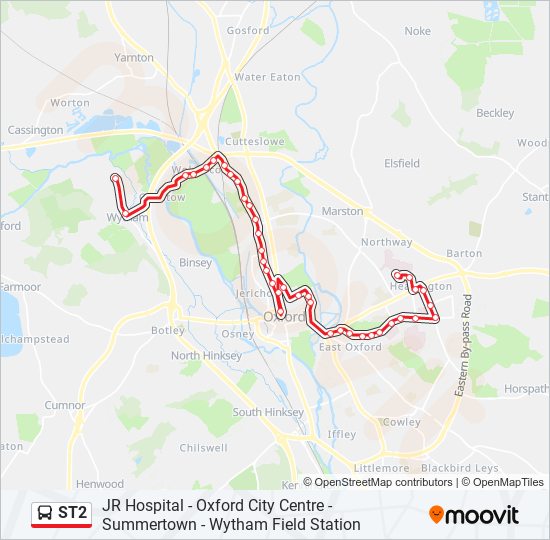 st2 Route: Schedules, Stops & Maps - Wytham (Updated)