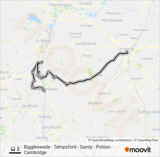 2 Route: Schedules, Stops & Maps - Biggleswade (Updated)