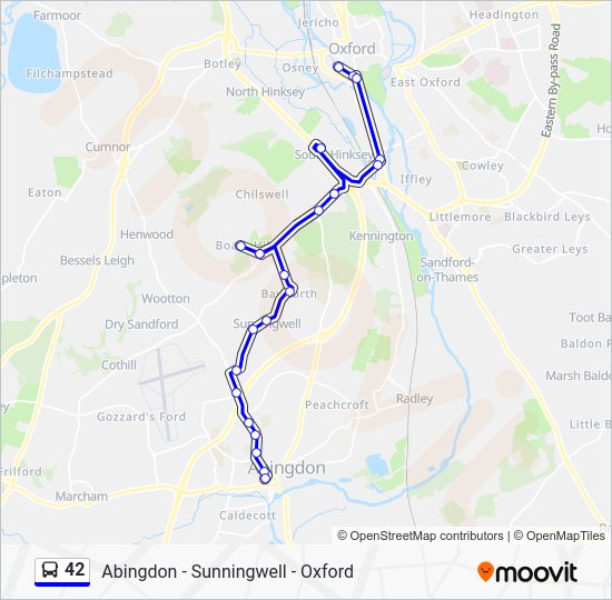 42 Route: Schedules, Stops & Maps - Oxford City Centre (Updated)
