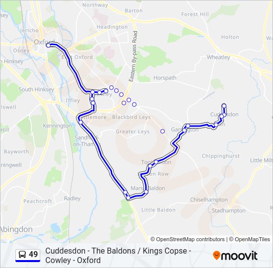 49 Route: Schedules, Stops & Maps - Cuddesdon (Updated)