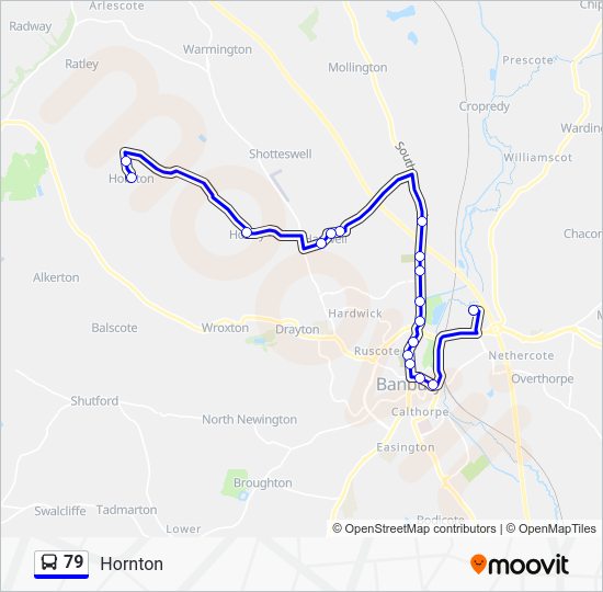 79 Route: Schedules, Stops & Maps - Hornton (Updated)