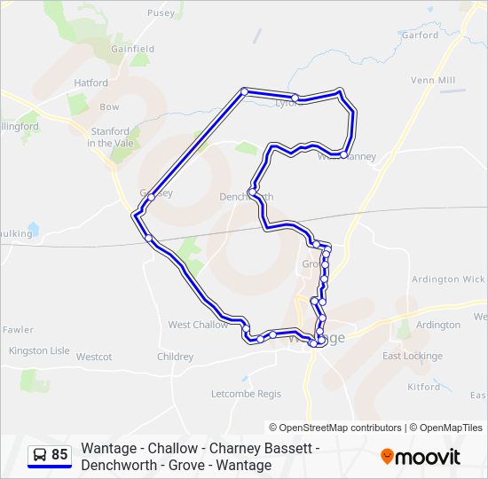 85 Route: Schedules, Stops & Maps - Wantage (Updated)