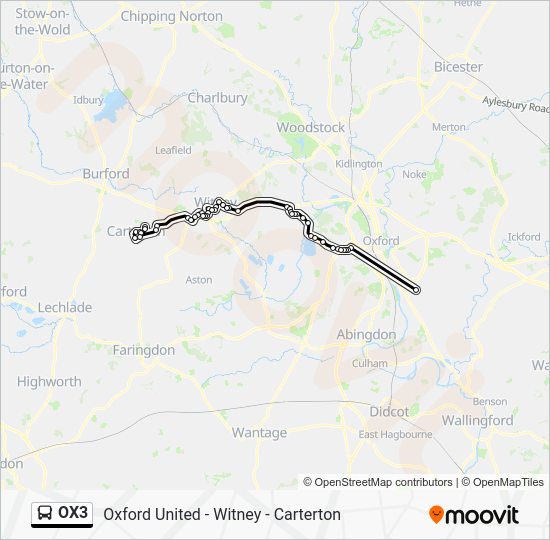 OX3 Route: Schedules, Stops & Maps - Carterton (Updated)