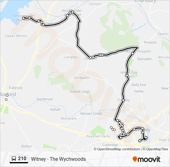 210 Route: Schedules, Stops & Maps - Witney (Updated)