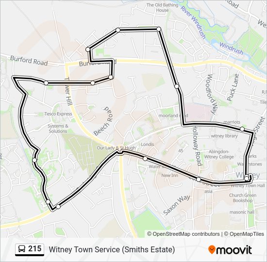 215 Route: Schedules, Stops & Maps - Witney (Updated)