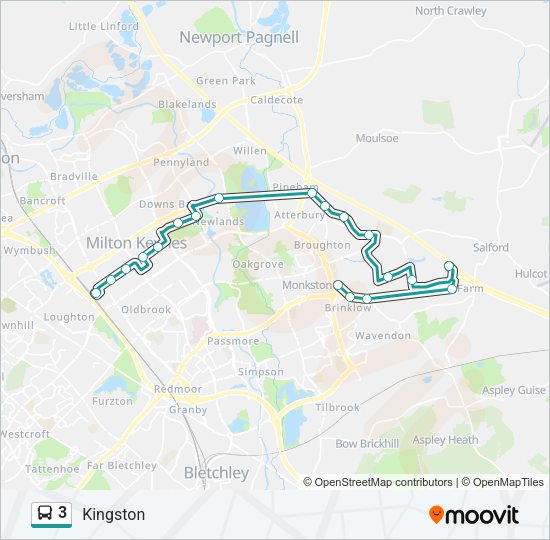 3 Route: Schedules, Stops & Maps - Kingston (Updated)
