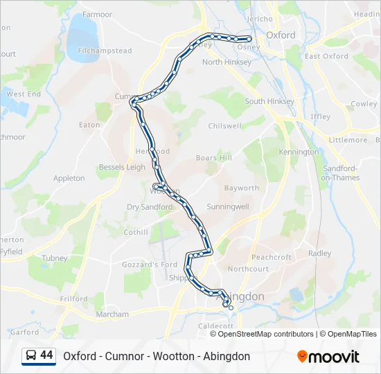 44 Route: Schedules, Stops & Maps - Oxford (Updated)