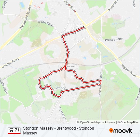 71 Route: Schedules, Stops & Maps - Brentwood (Updated)