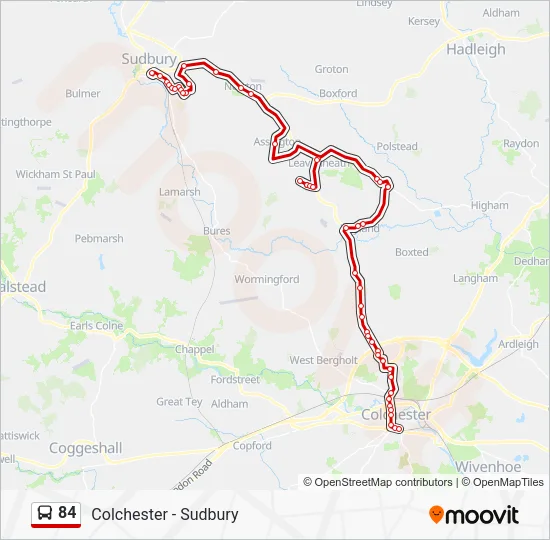 84 Route: Schedules, Stops & Maps - Sudbury (Updated)