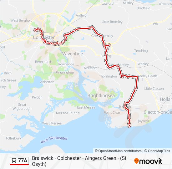 77a Route: Schedules, Stops & Maps - St Osyth (Updated)