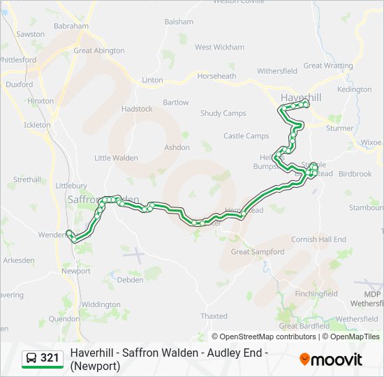 321 Route: Schedules, Stops & Maps - Audley End (Updated)
