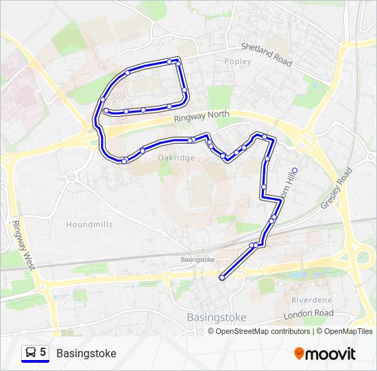 5 Route: Schedules, Stops & Maps - Basingstoke (Updated)