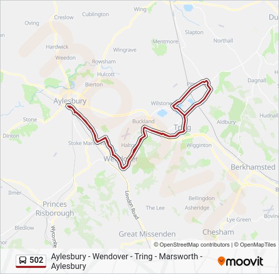 502 Route: Schedules, Stops & Maps - Aylesbury (Updated)