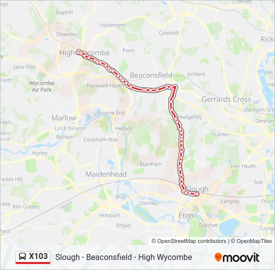 X103 Route: Schedules, Stops & Maps - Slough Town Centre (Updated)