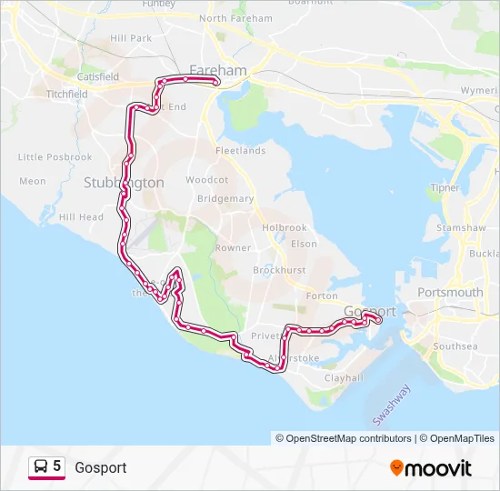 5 Route: Schedules, Stops & Maps - Gosport (Updated)