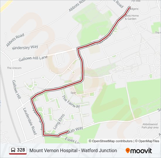 328 Route: Schedules, Stops & Maps - Abbots Langley (Updated)