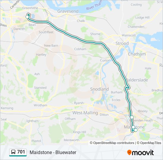701 Route: Schedules, Stops & Maps - Maidstone (Updated)