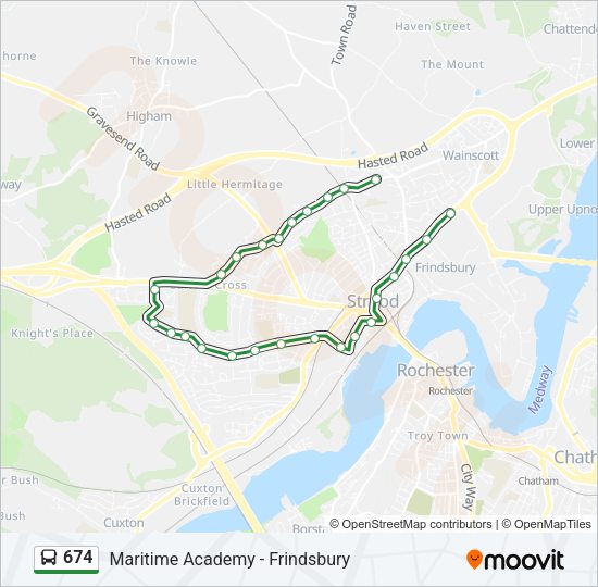 674 Route: Schedules, Stops & Maps - Frindsbury (Updated)