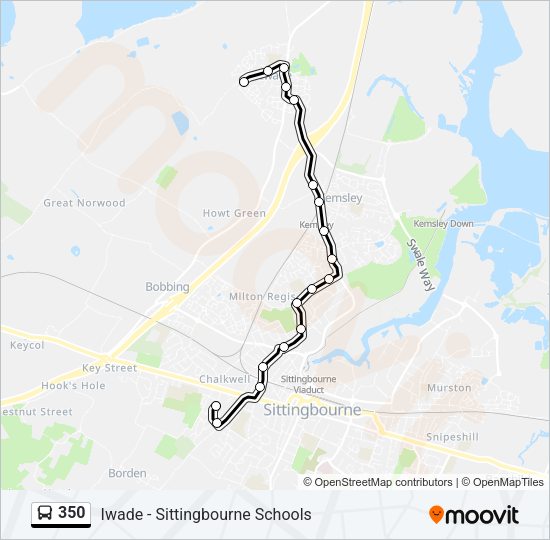 350 Route: Schedules, Stops & Maps - Iwade (Updated)