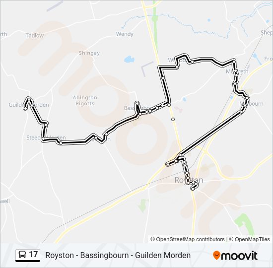 17 Route: Schedules, Stops & Maps - Guilden Morden (Updated)