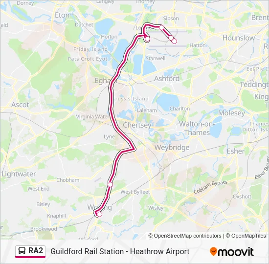 RA2 Route: Schedules, Stops & Maps - Woking (Updated)