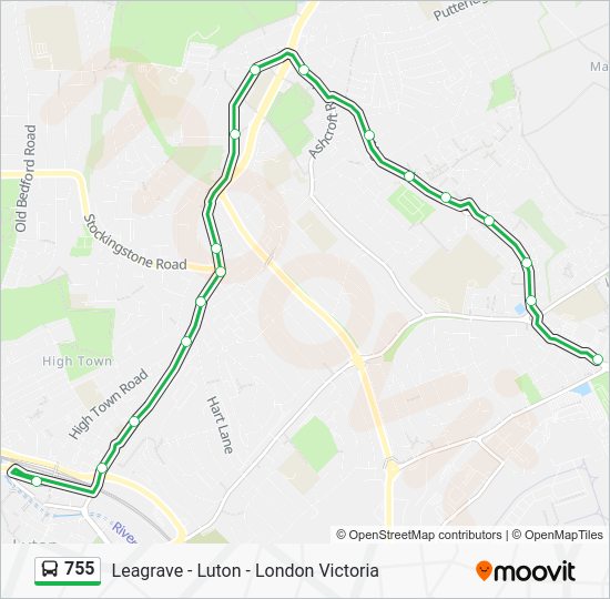 755 Route: Schedules, Stops & Maps - Wigmore (Updated)