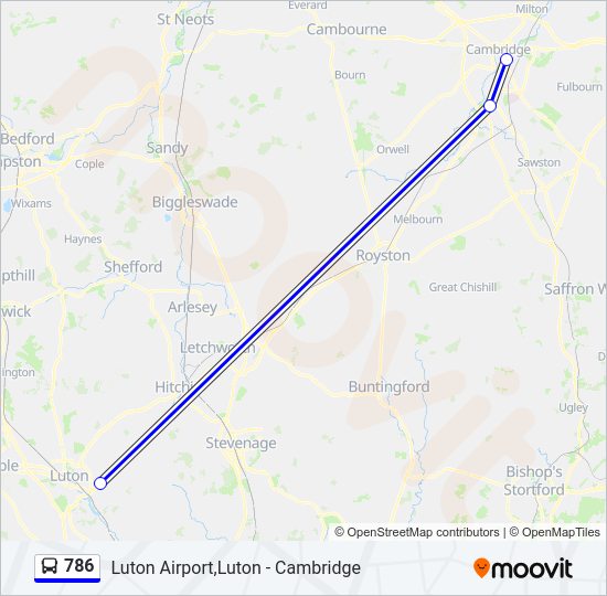 786 Route: Schedules, Stops & Maps - Luton Airport (Updated)