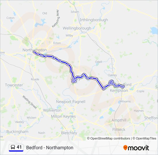 41 Route: Schedules, Stops & Maps - Bedford (Updated)