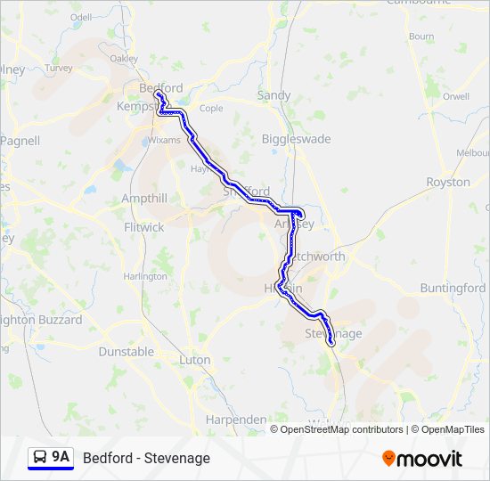 9a Route: Schedules, Stops & Maps - Stevenage (Updated)