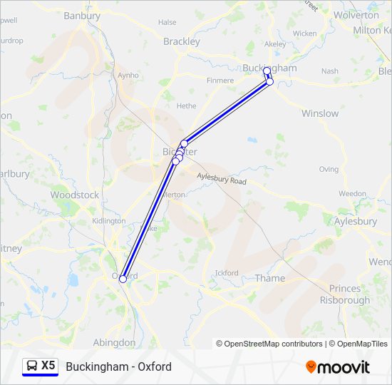 X5 Route: Schedules, Stops & Maps - Buckingham (Updated)