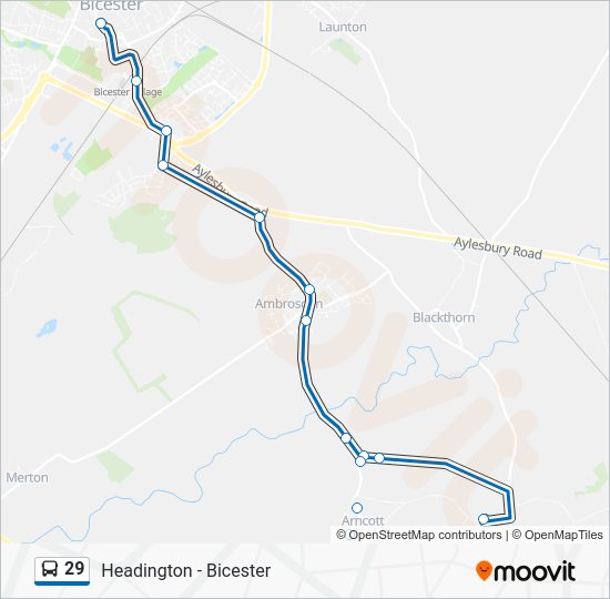 29 Route: Schedules, Stops & Maps - Upper Arncott (Updated)
