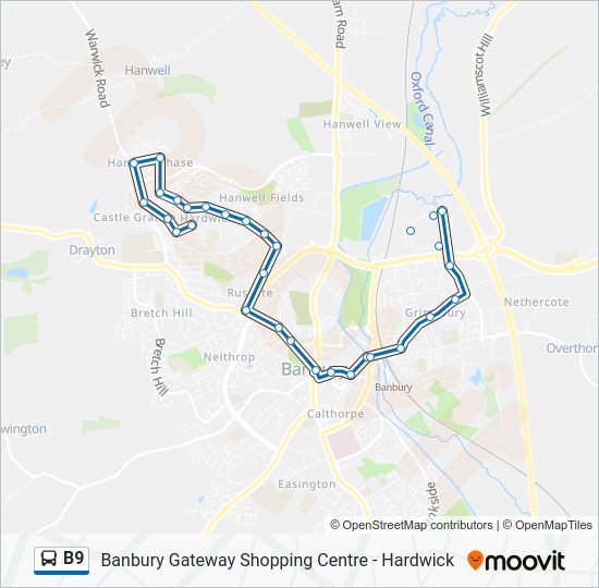 B9 Route: Schedules, Stops & Maps - Banbury (Updated)